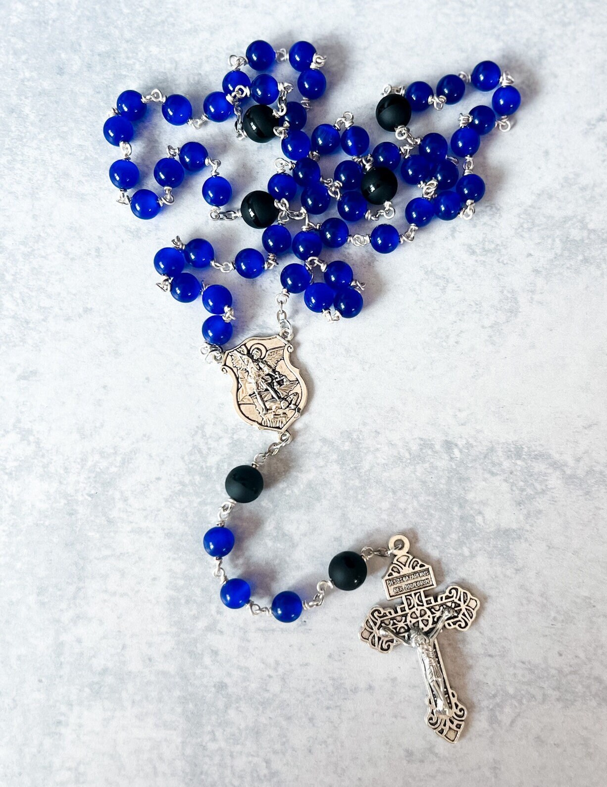 Thin Blue Line St. Michael the Archangel Rosary - Etsy