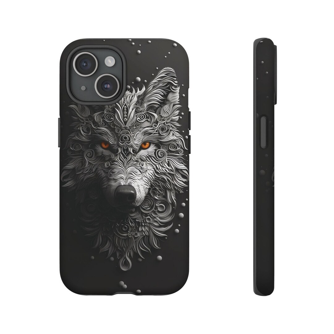 Wolf Art Illustration Case for iPhone Samsung Google Phones Cases, Wolf ...