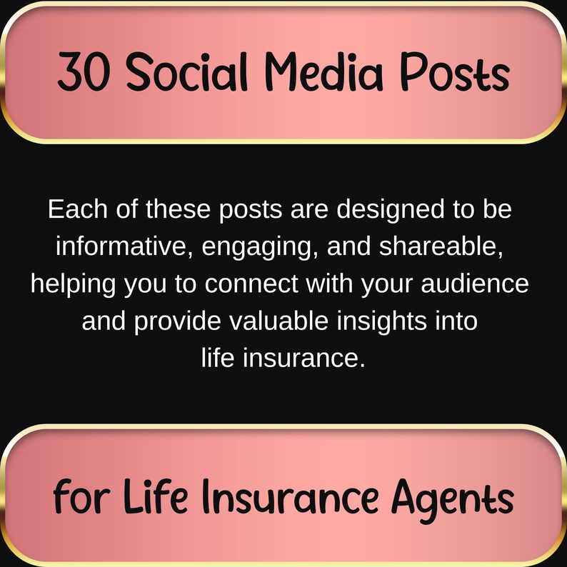 30 Social Media Posts for Life Insurance Agents - Instant Digital ...