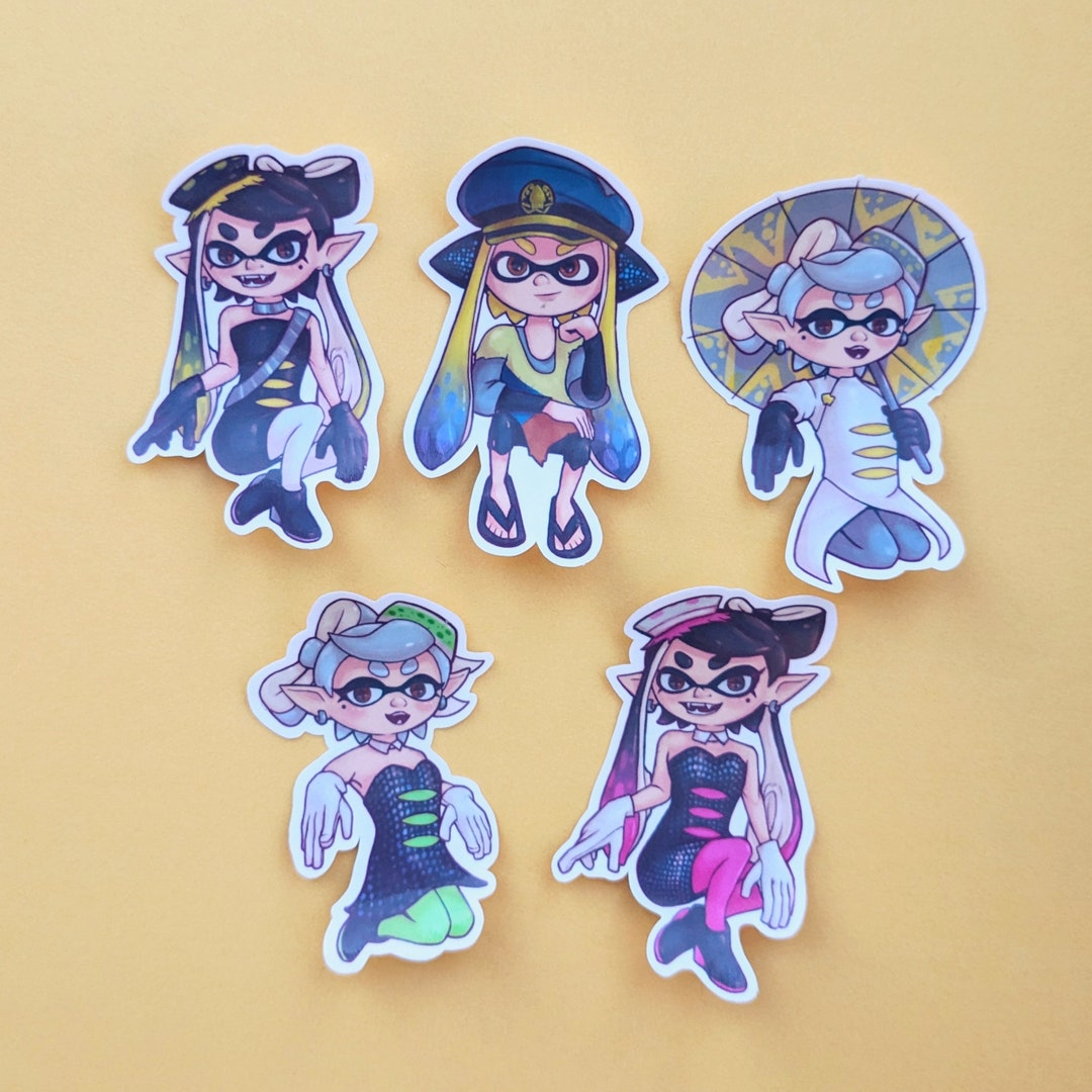 Splatoon Vinyl Stickers Waterproof - Etsy