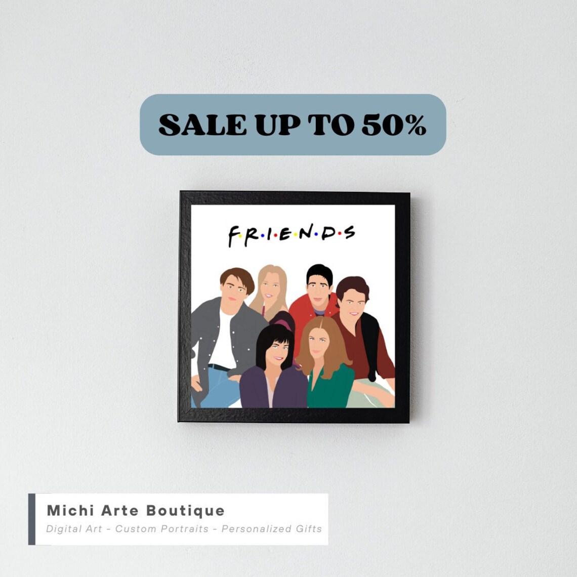 Hand-drawn Friends TV Show Portraits | Unique Friends Series Fan Art - Etsy