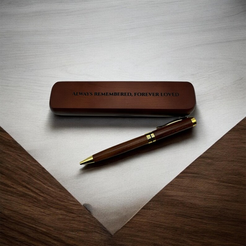 Personalized Wood Pen and Custom Engraved Pen Box Set - Etsy