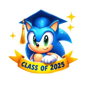 Sonic Graduation PNG Image, Clipart Images, Graduation Cartoon Artwork ...