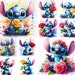 10 PNG Stitch Splash and Watercolor Digital Design PNG File for ...