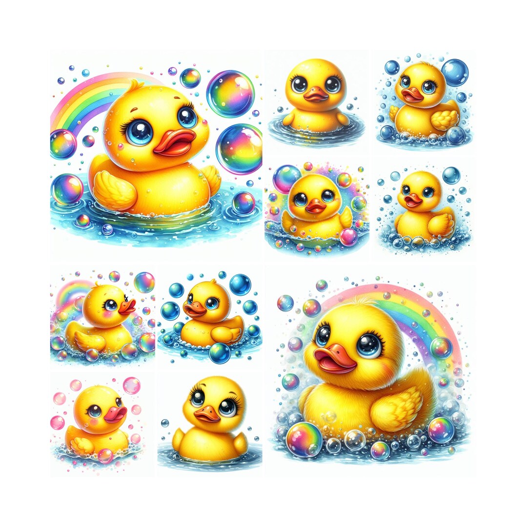 20 Rubber Duck Clipart Bundle Png, Duck Tshirt, Duck Tshirt Png, Rubber ...