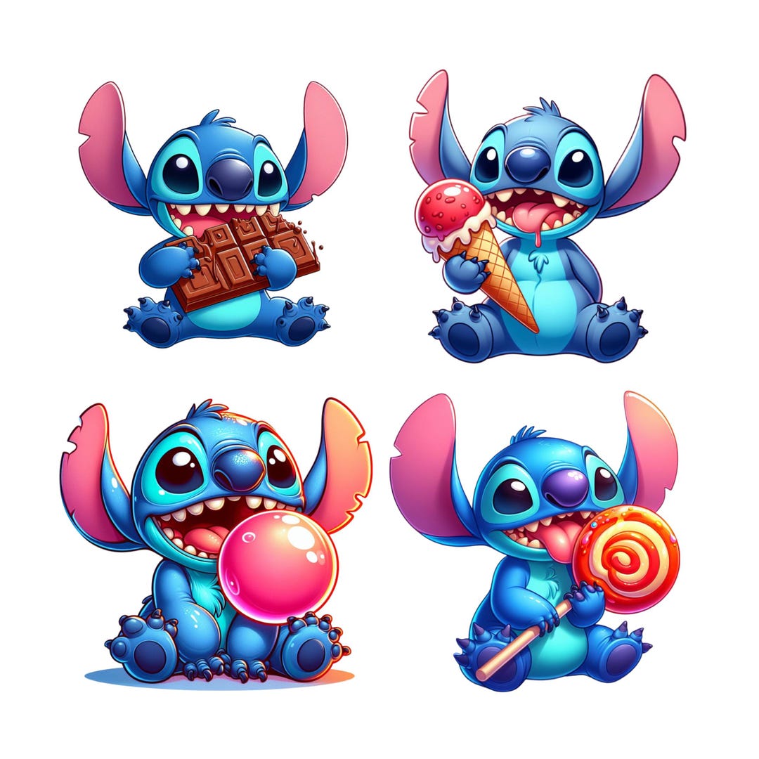 4 PNG Stitch Images Ready to Print, Digital Design PNG File for ...