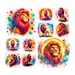 10 PNG Lion King Splash and Watercolor Digital Design PNG File for ...