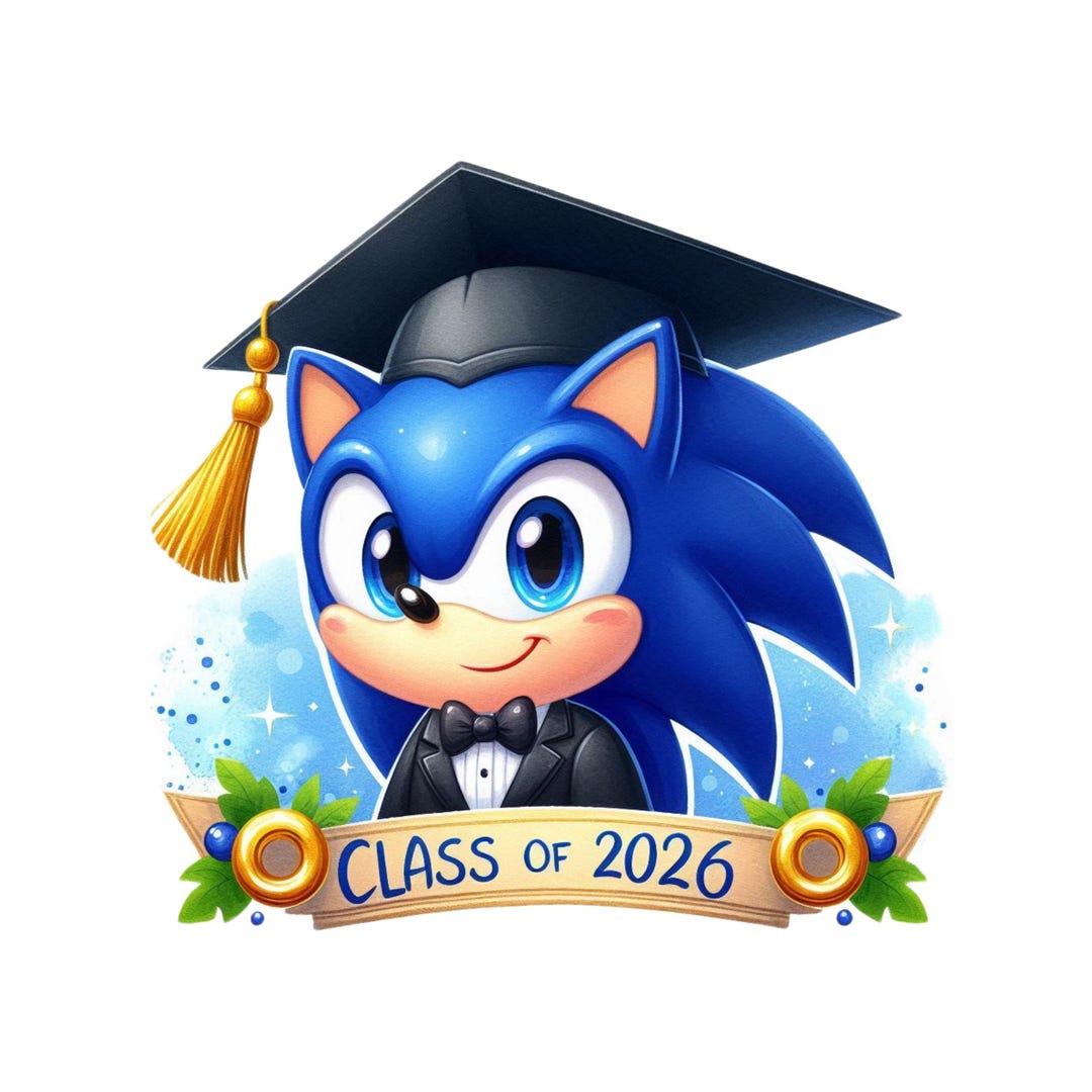 Sonic Graduation PNG Image, Clipart Images, Graduation Cartoon Artwork ...