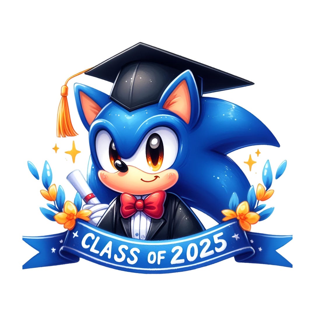 Sonic Graduation PNG Image, Clipart Images, Graduation Cartoon Artwork ...