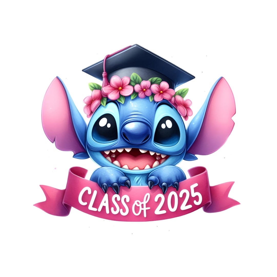 Stitch Graduation 2025 Clipart Images, Graphics and Artwork, PNG Cute ...