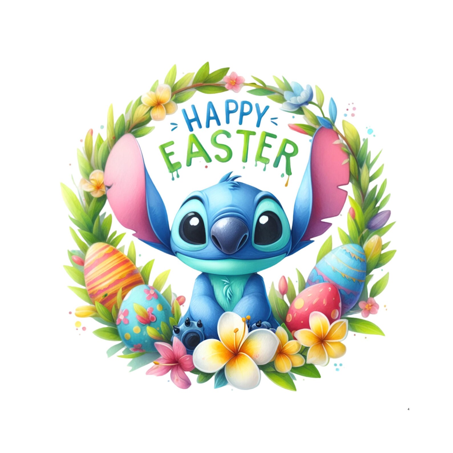 Stitch Easter PNG Bundle, Stitch With Easter Eggs Shirt Design Png File ...