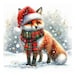 10 Winter Fox Clipart PNG, Christmas Penguin Clipart,christmas Clipart ...