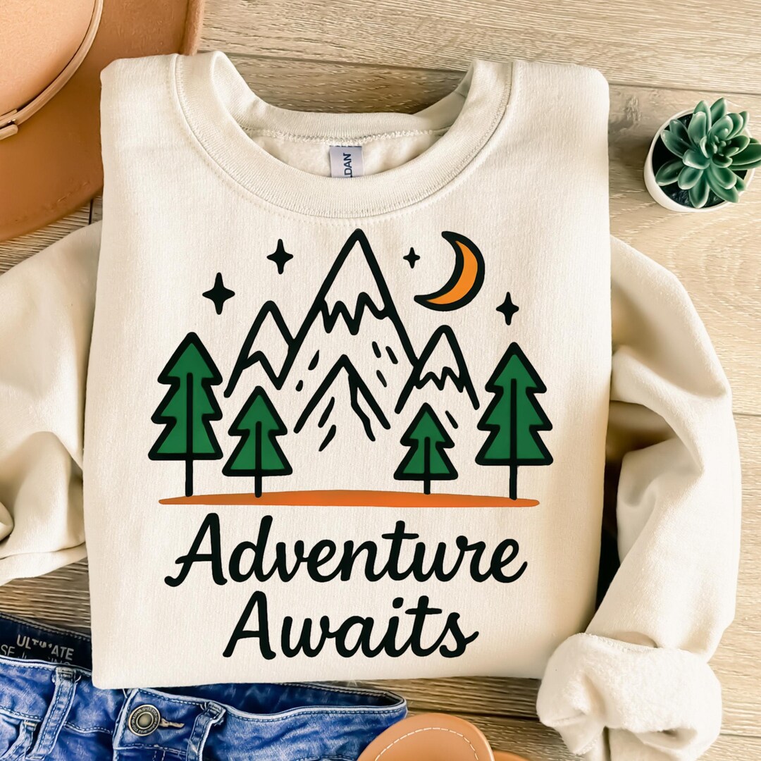 Adventure Awaits Png, Sublimation Design, Colorful Tshirt Png, Making ...