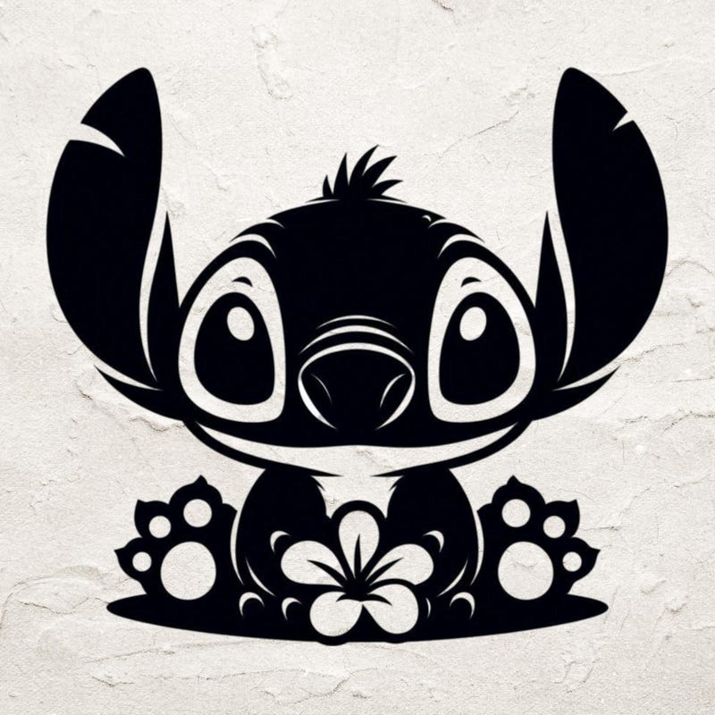 Black and White Stitch Clipart - Etsy