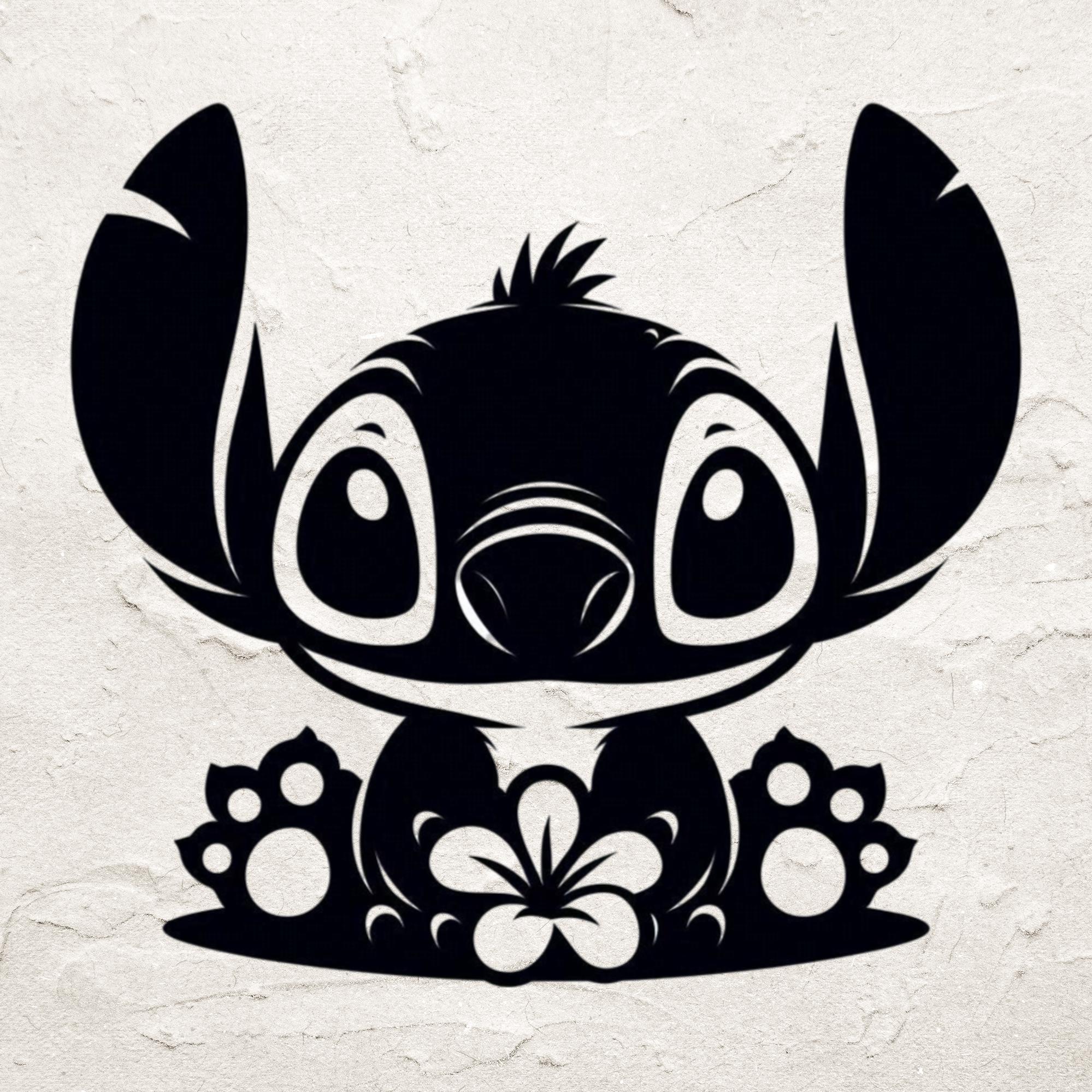 Stitch Black Silhouette