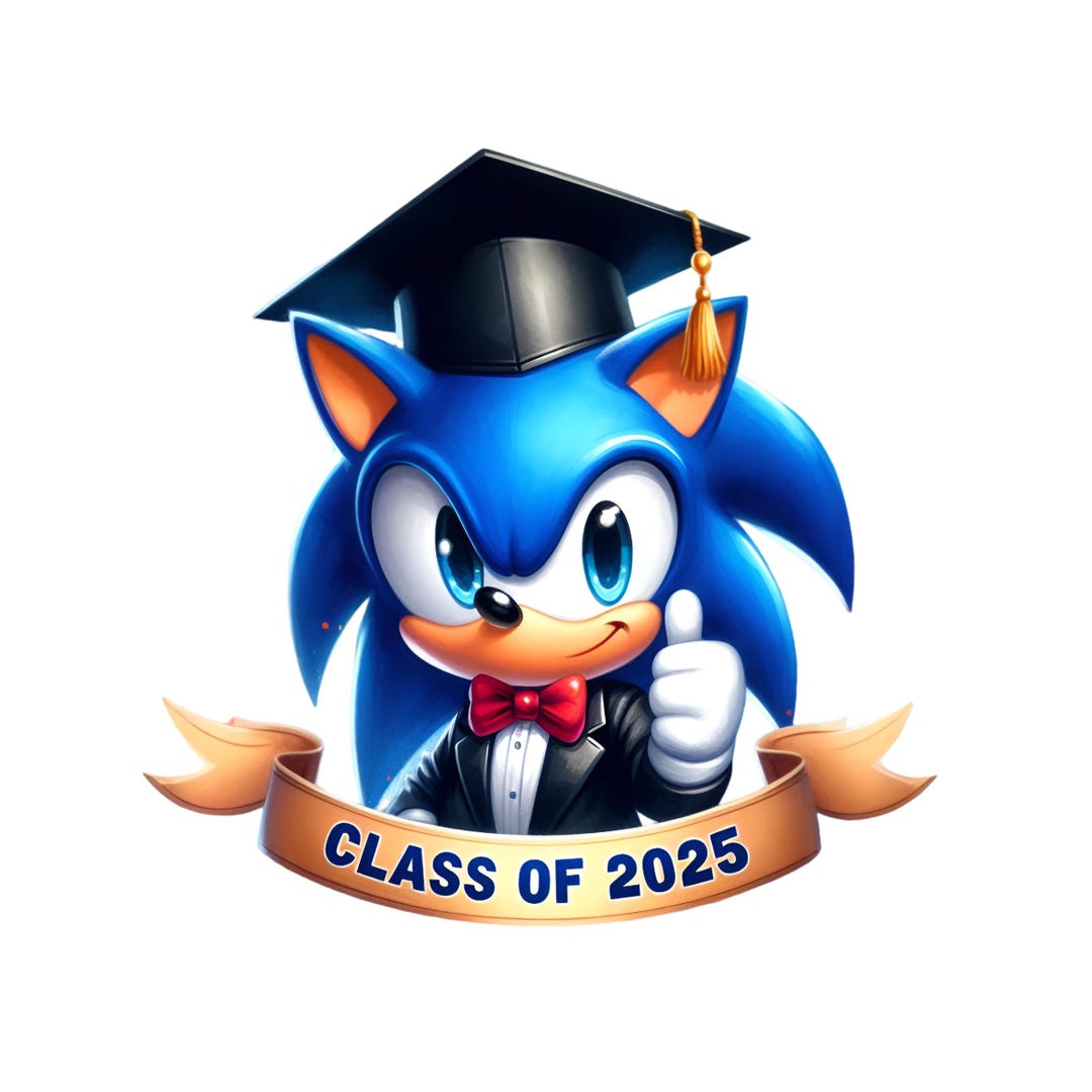 Sonic Graduation PNG Image, Clipart Images, Graduation Cartoon Artwork ...