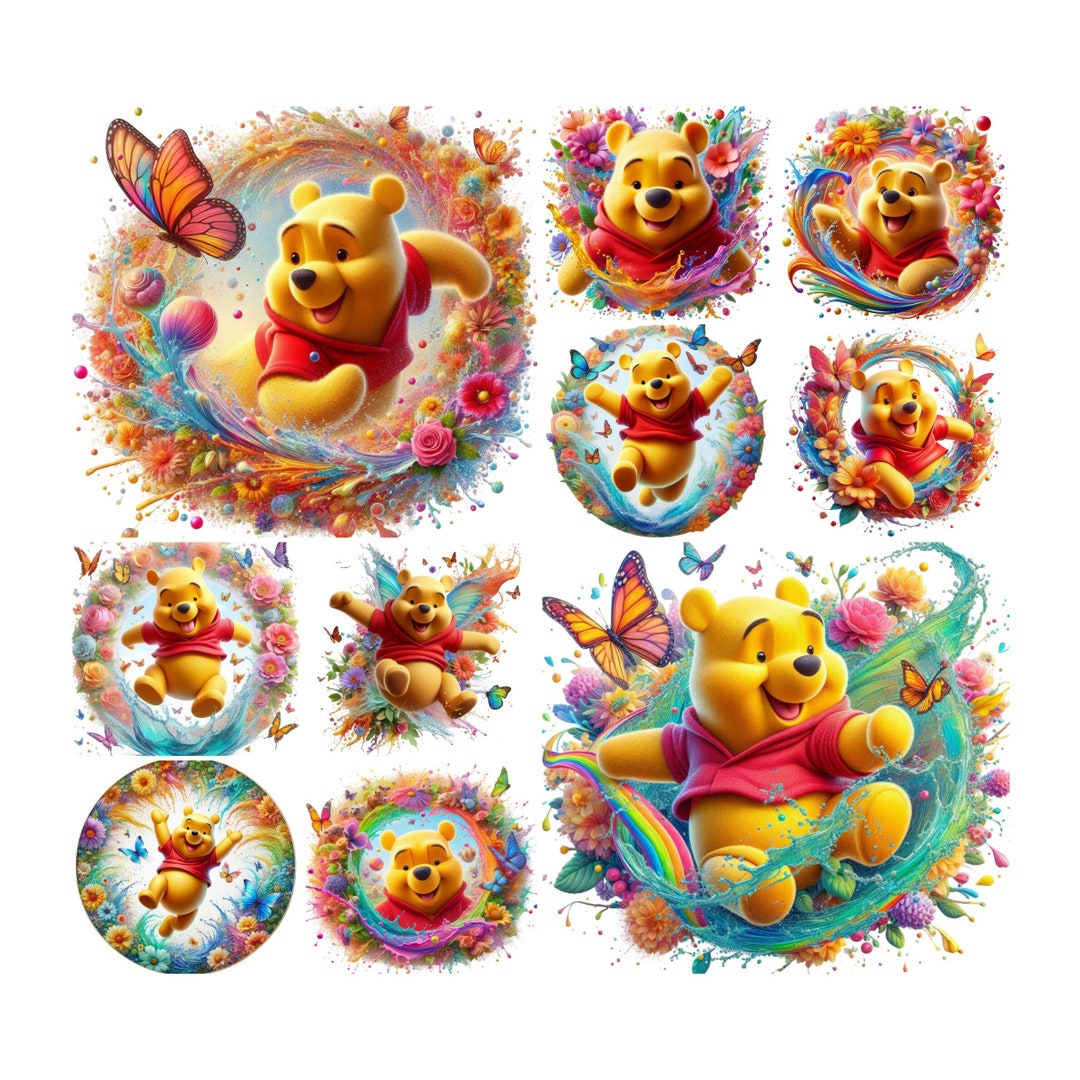 10 PNG Honey Bear Watercolor Digital Design PNG File for Sublimation ...