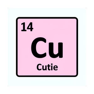 Cutie PNG, Periodic Table Cute Element, Funny Science Design, Pink ...