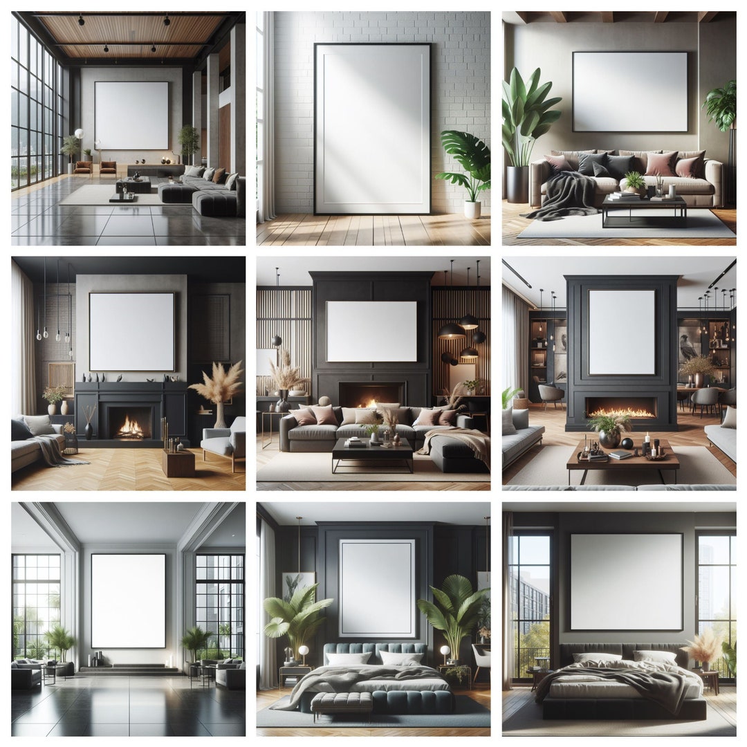 50 Frame Mockups Frame Mock up Bundle Modern Mock up Photograph Styled ...