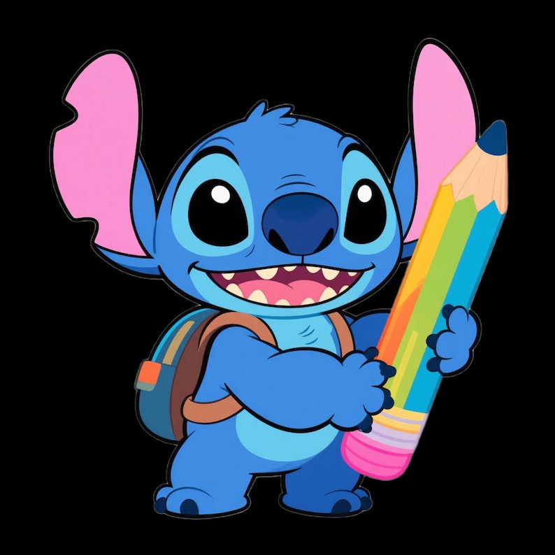 Stitch Back to School PNG, Clipart Stitch PNG, Stitch PNG Transparent ...