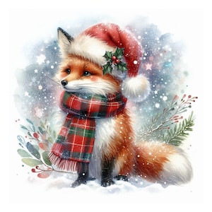 10 Winter Fox Clipart PNG, Christmas Penguin Clipart,christmas Clipart ...