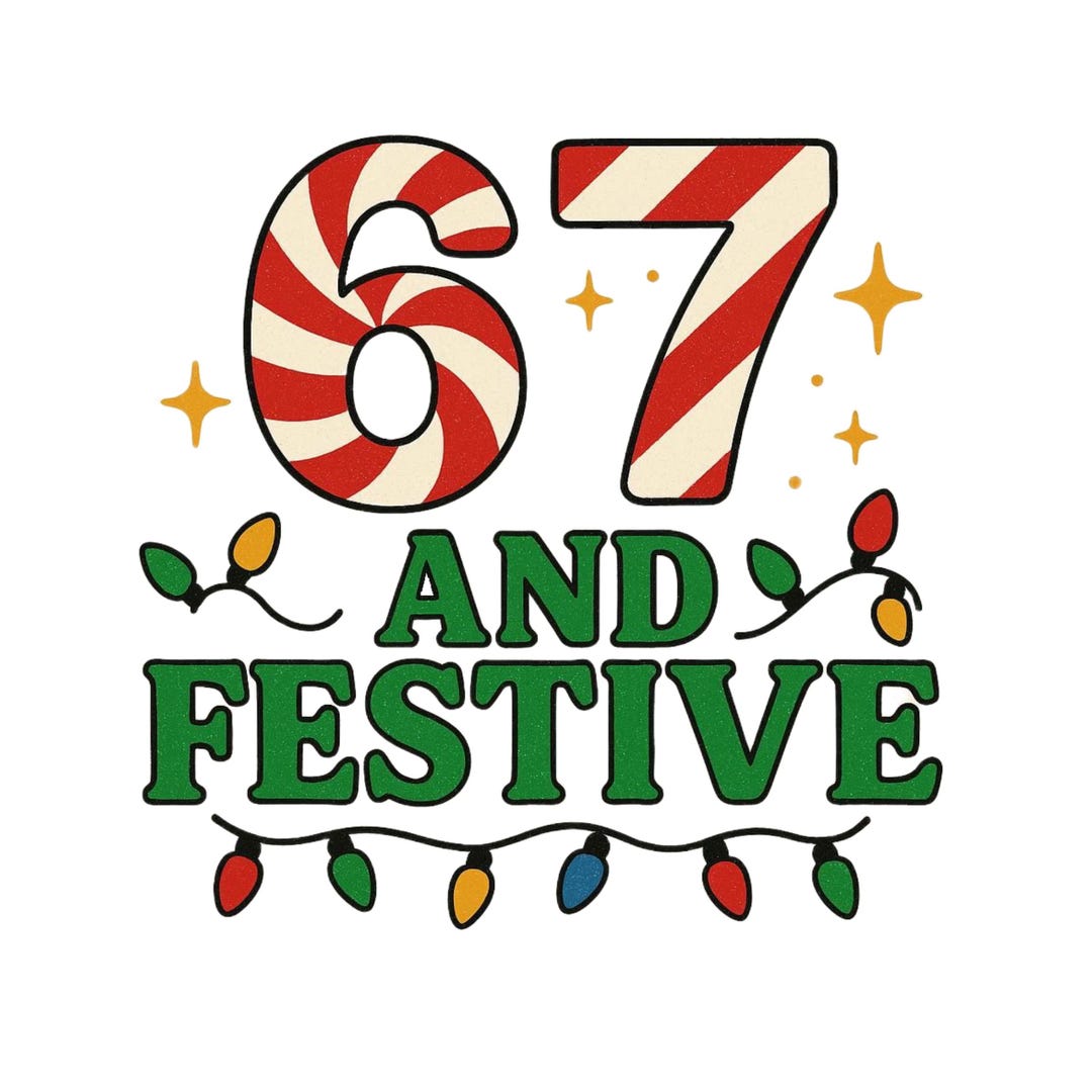Funny Christmas Meme SIX Seven PNG, Santa Say 67 Clipart PNG, 67 Xmas ...
