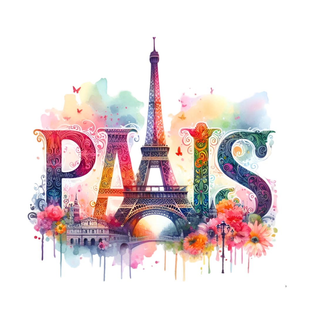 Parisian Landmarks PNG, Paris Clipart Download, Eiffel Tower Artwork ...
