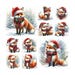 10 Winter Fox Clipart PNG, Christmas Penguin Clipart,christmas Clipart ...