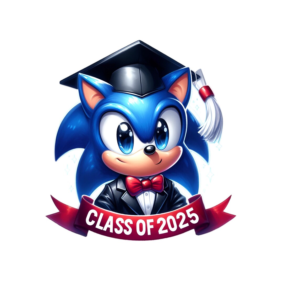 Sonic Graduation PNG Image, Clipart Images, Graphics and Artwork, PNG ...