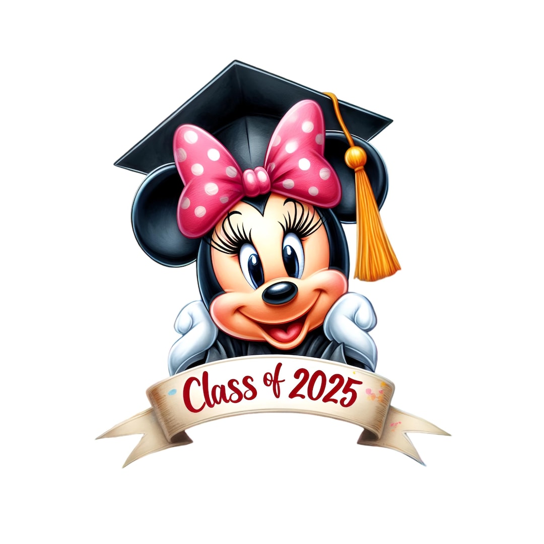 Minnie Mouse 2025 Graduation PNG, Graduation Clipart Images, Class of ...