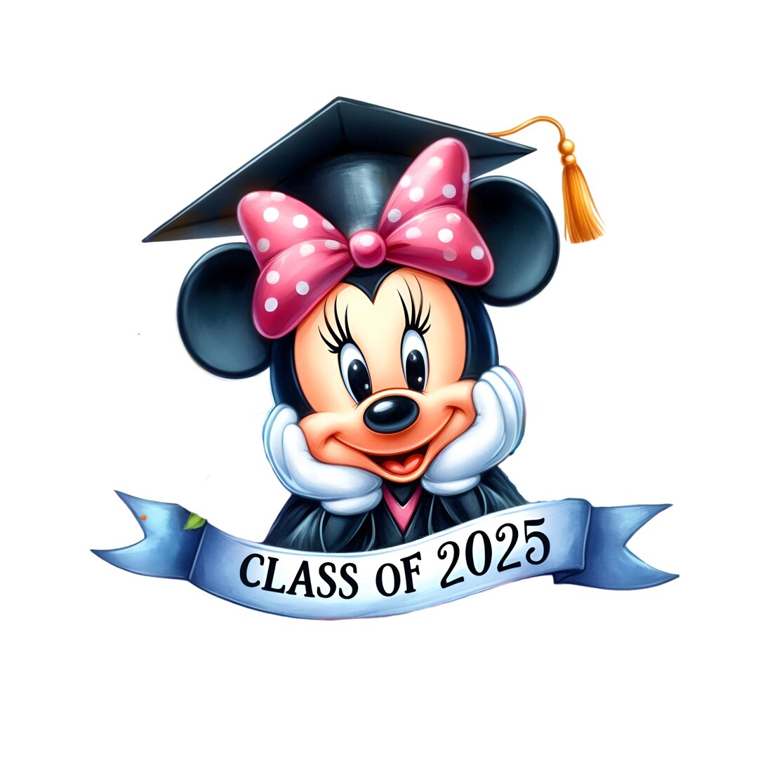 Minnie Mouse 2025 Graduation PNG, Graduation Clipart Images, Class of ...