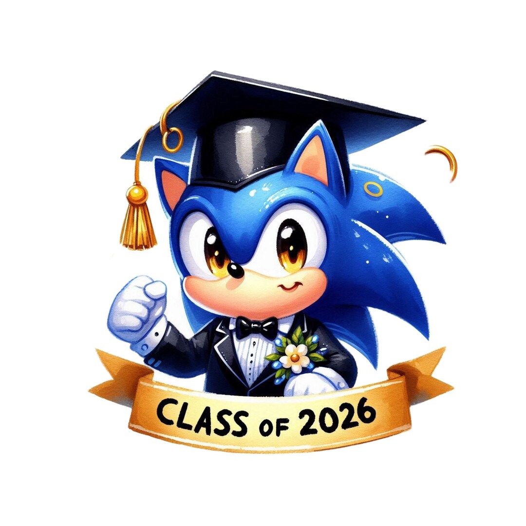 Sonic Graduation PNG Image, Clipart Images, Graduation Cartoon Artwork ...