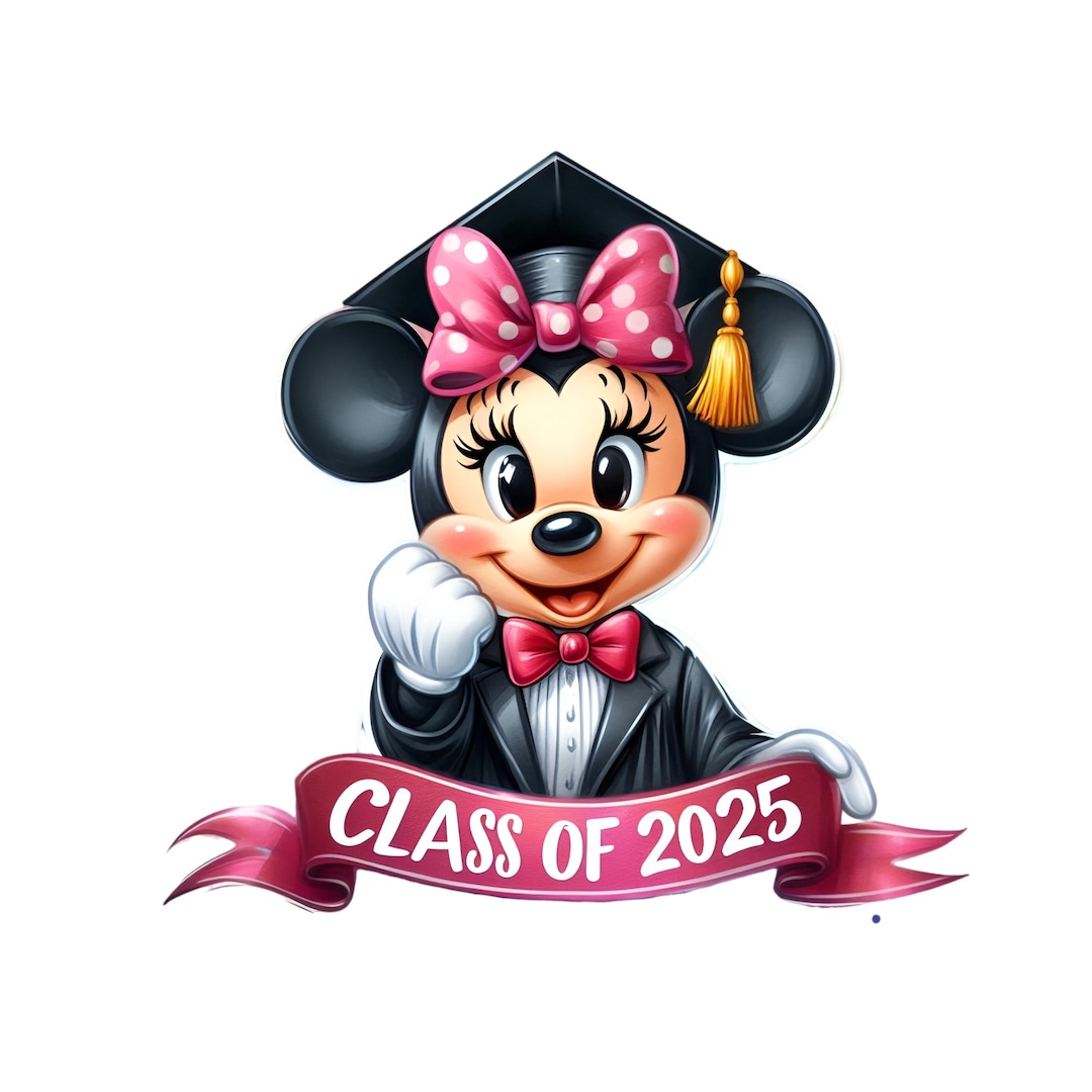 Minnie Mouse 2025 Graduation PNG, Graduation Clipart Images, Class of ...