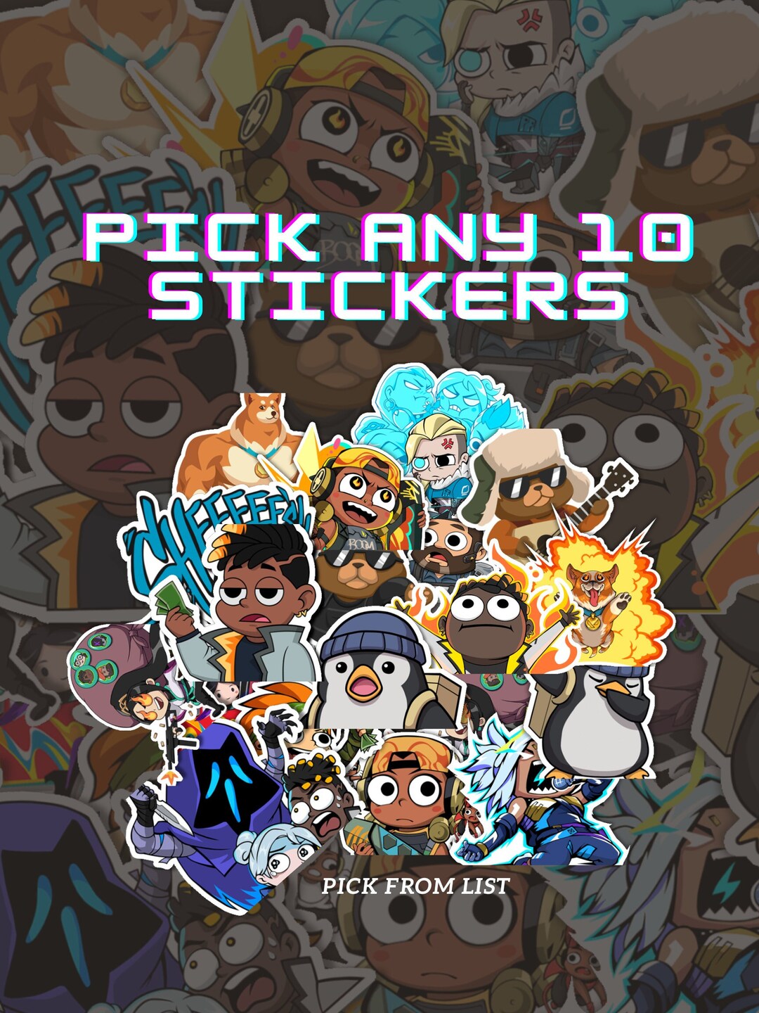 Pick 10 Valorant Stickers - Etsy