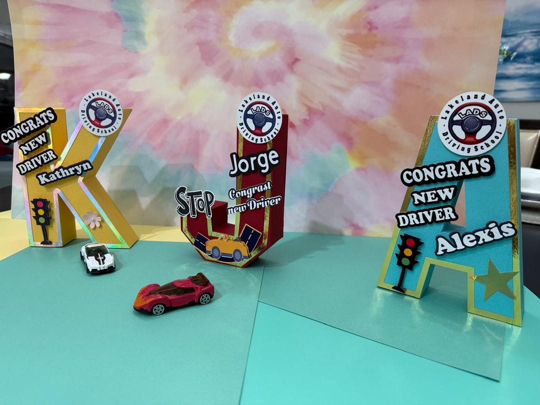 Custom Advertising 3D Letters for Driving School, Personalized 3D ...