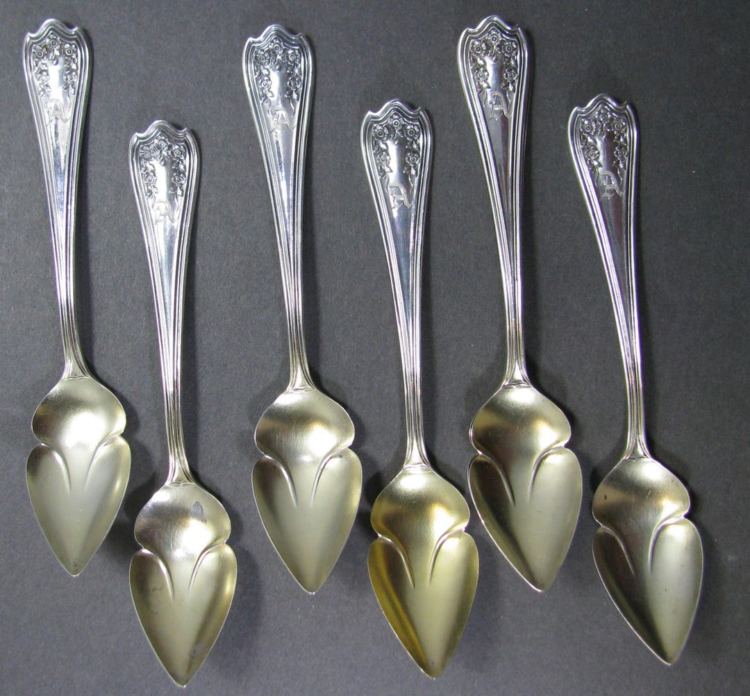 Fine Set of 7 Ssmc-sterling Silver Manufacturing Company Grapefruit ...