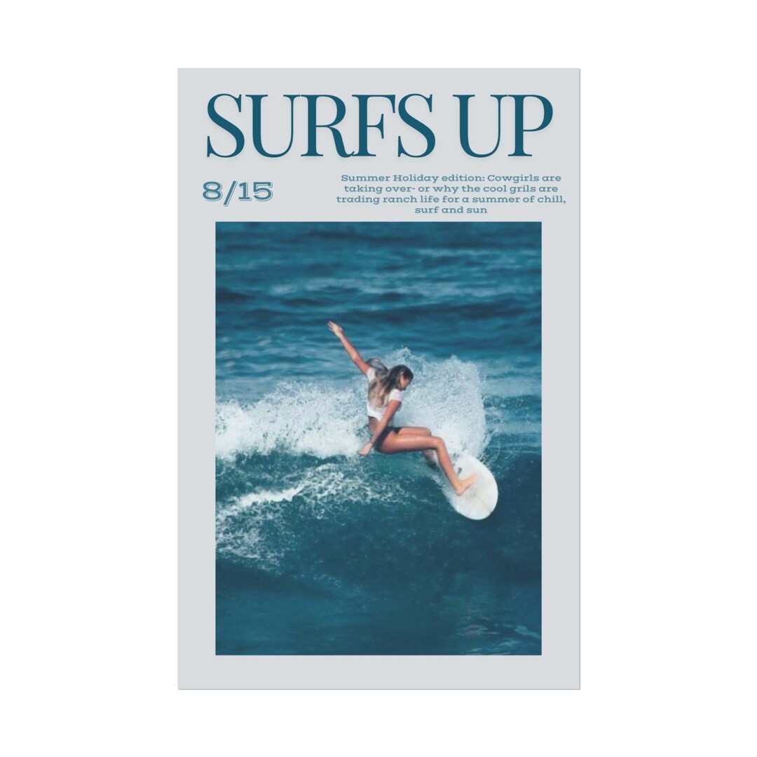 Surfs up Rolled Poster - Etsy