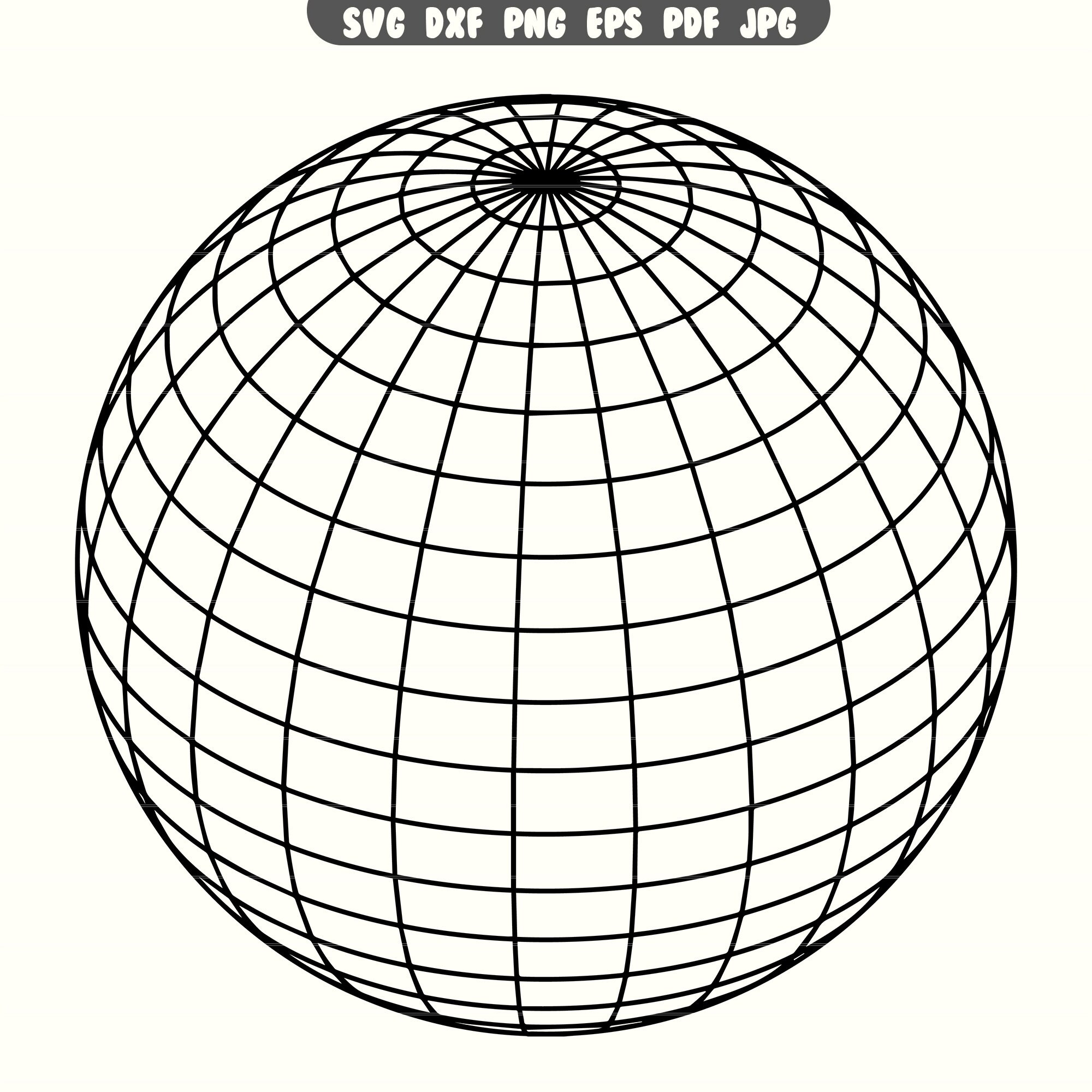 Sphere SVG, Sphere DXF, Sphere PNG, Sphere Clipart, Sphere Cut File ...