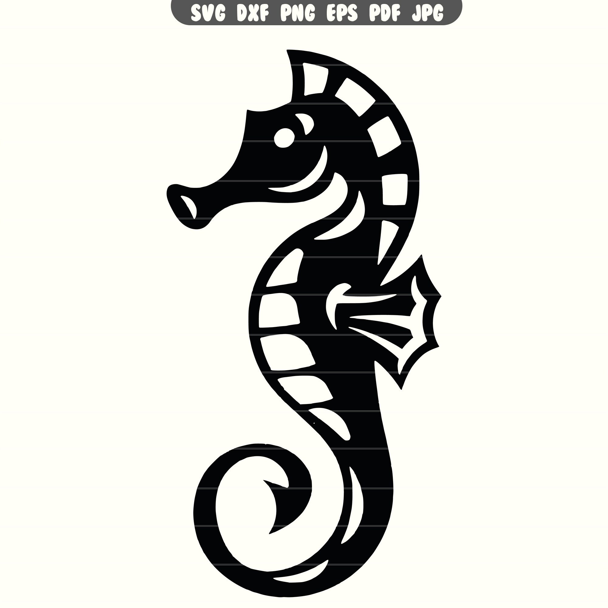 Seahorse SVG, Seahorse DXF, Seahorse PNG, Seahorse Cut File, Seahorse ...