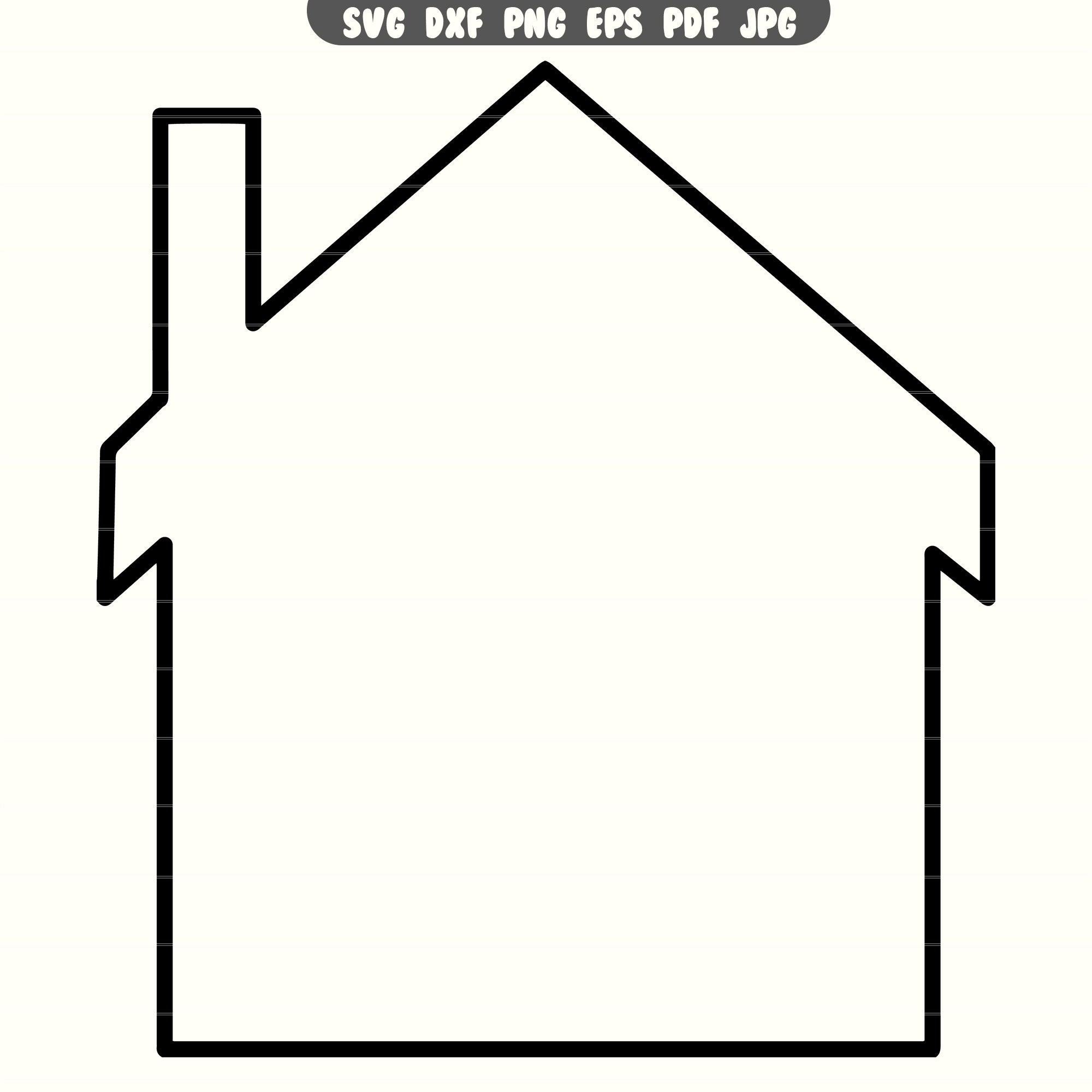 House Outline SVG, House Outline DXF, House Outline PNG, House Outline ...