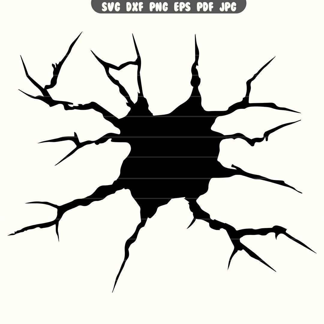 Cracked Wall SVG, Cracked Wall DXF, Cracked Wall PNG, Cracked Wall ...