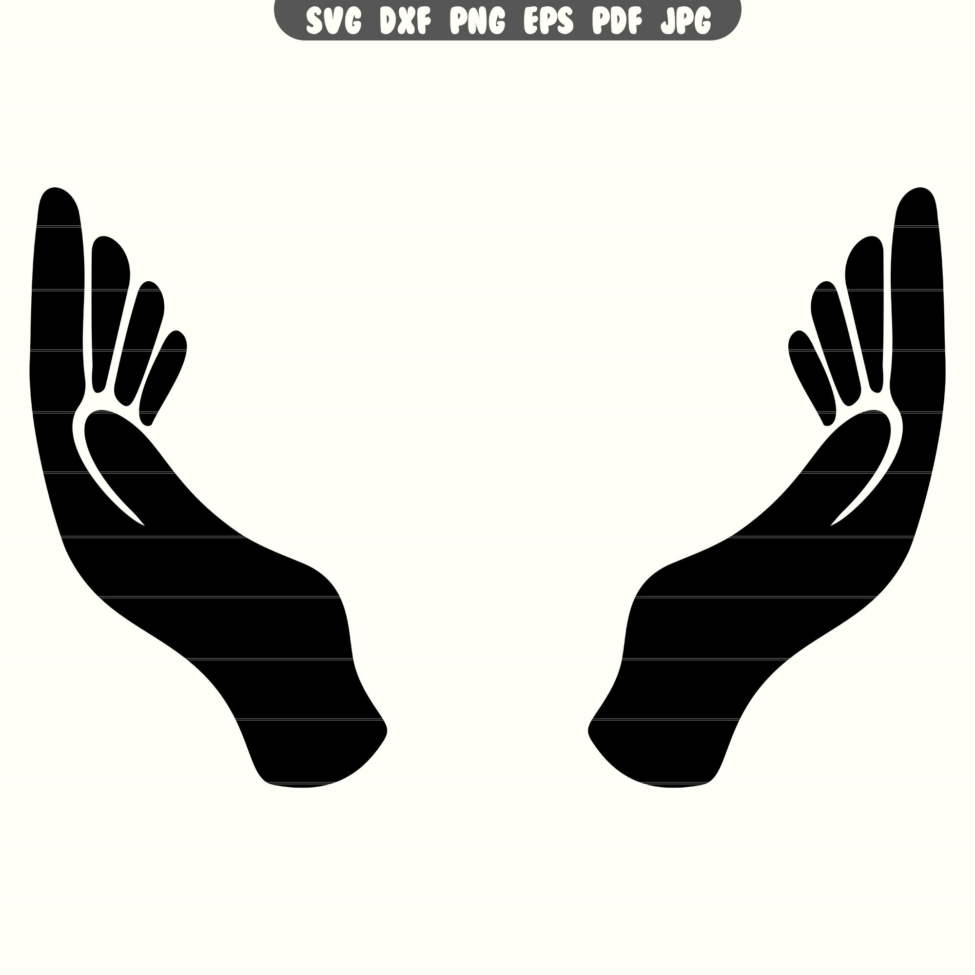 Open Hands SVG, Open Hands DXF, Open Hands PNG, Open Hands Clipart ...