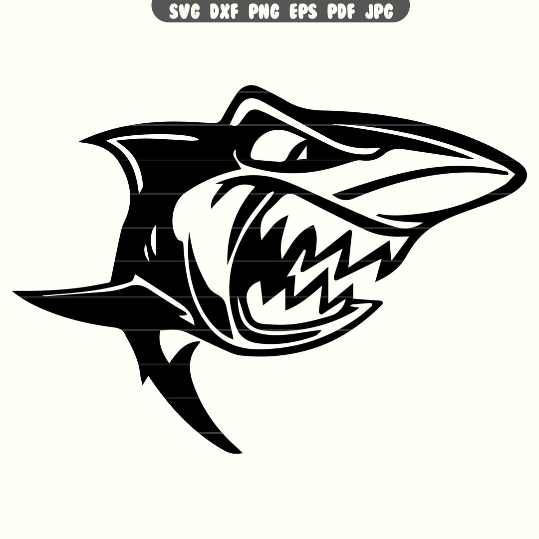 Shark SVG Shark DXF Shark PNG Dive Into Fierce Ocean Vibes Instant ...