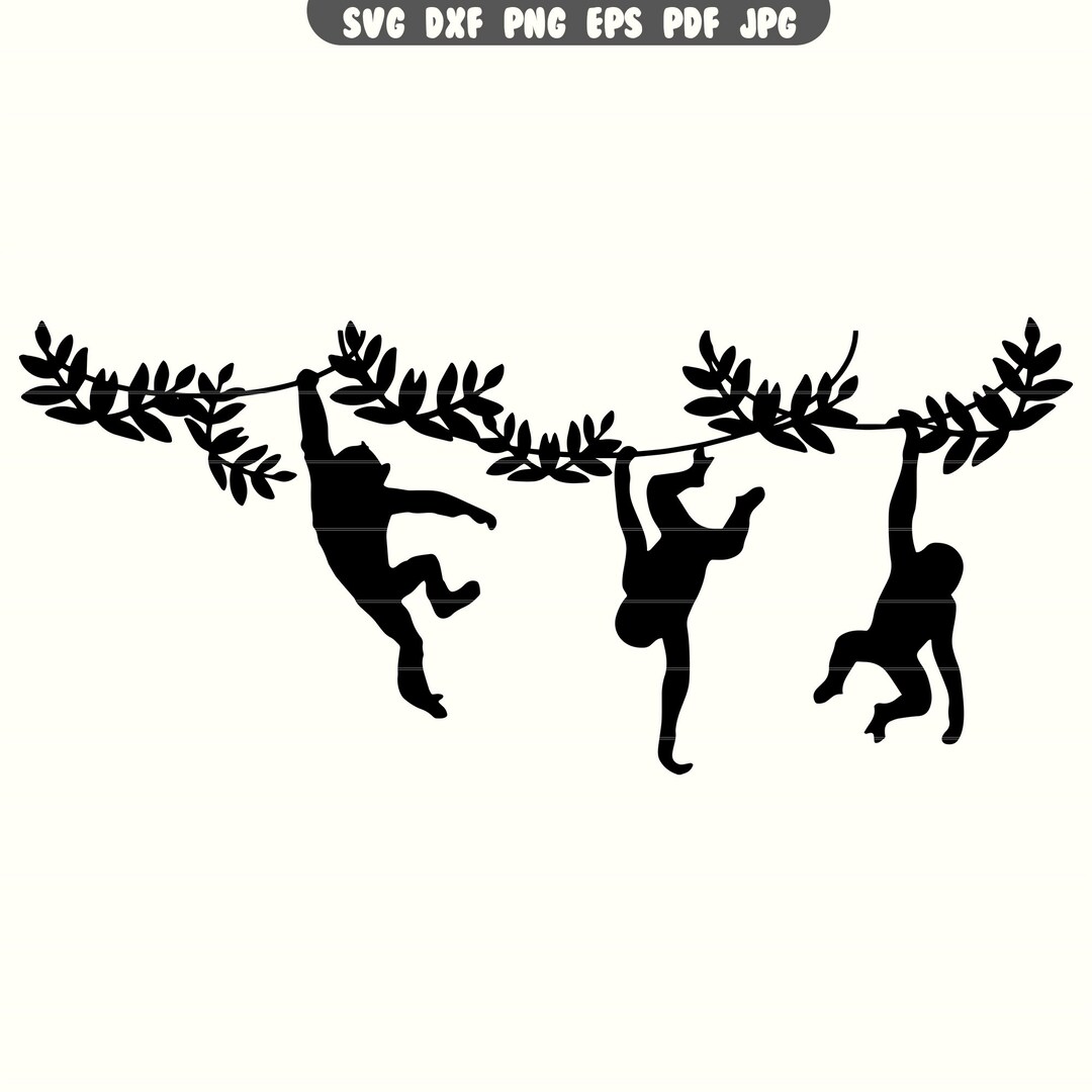 Monkeys SVG, Monkeys DXF, Monkeys PNG, Monkeys Clipart, Monkeys Cut ...