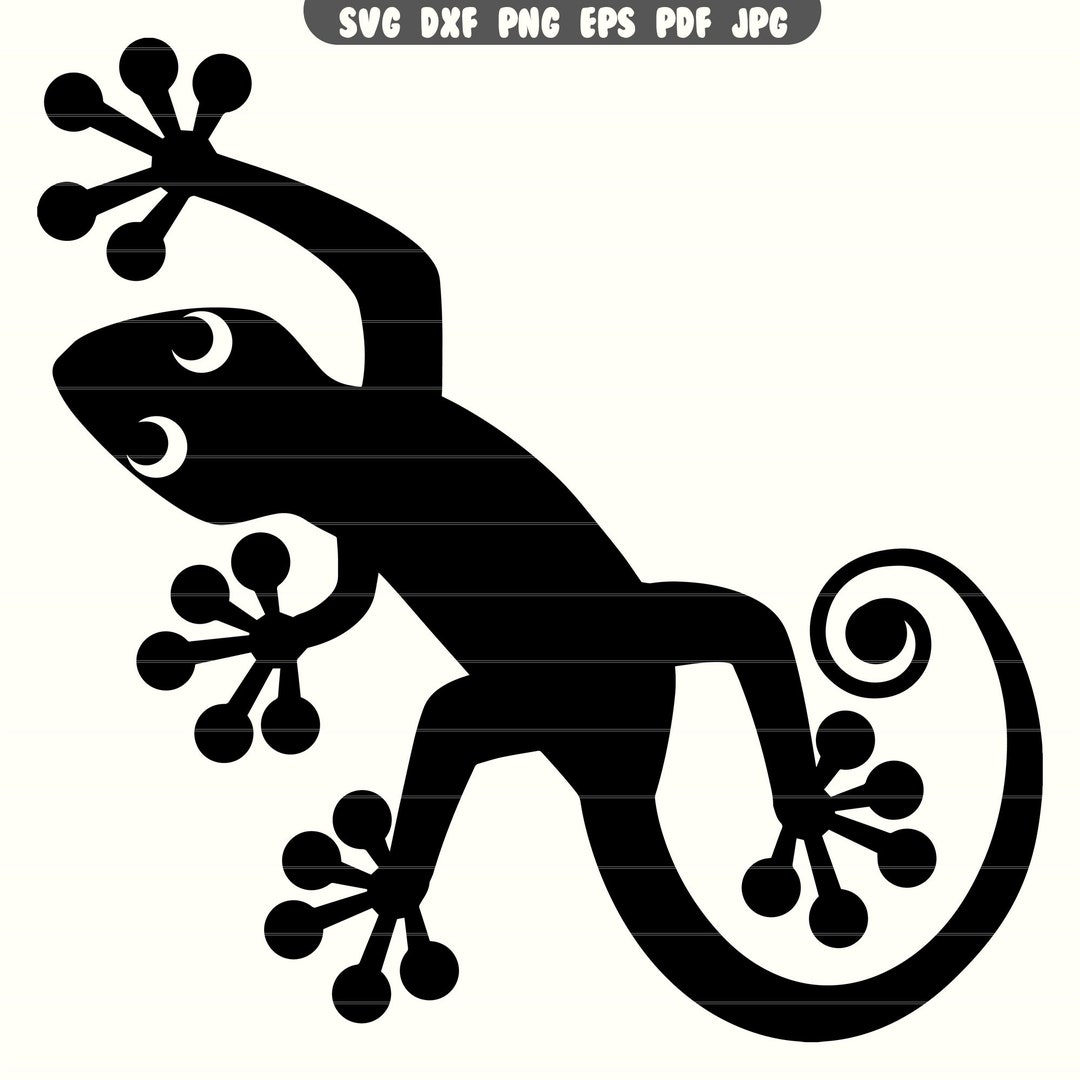 Gecko SVG, Gecko DXF, Gecko PNG, Gecko Cut File, Gecko Clipart Instant ...