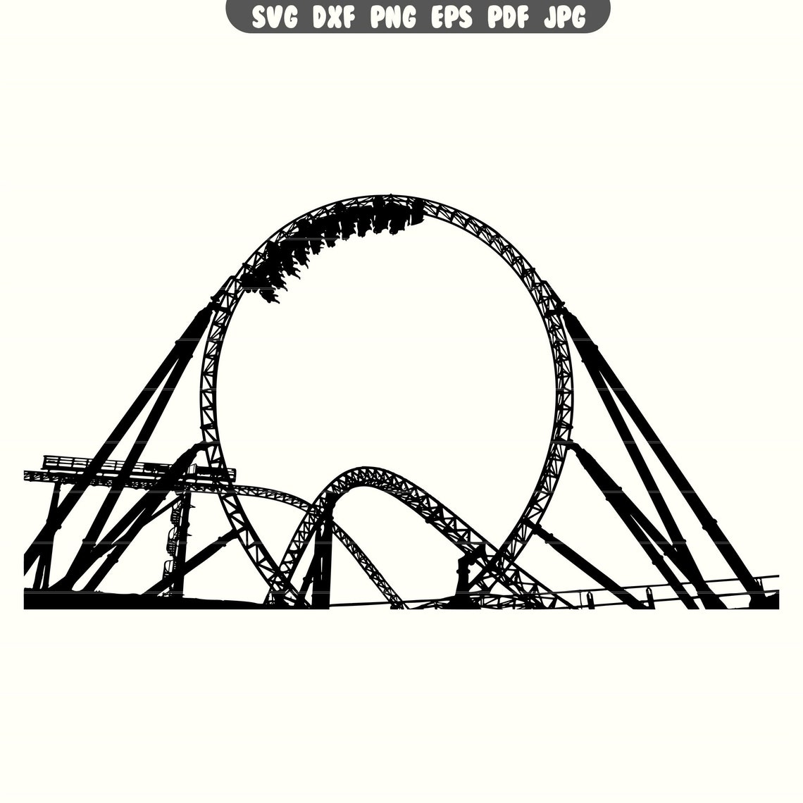 Roller Coaster SVG, Roller Coaster DXF, Roller Coaster PNG, Roller ...