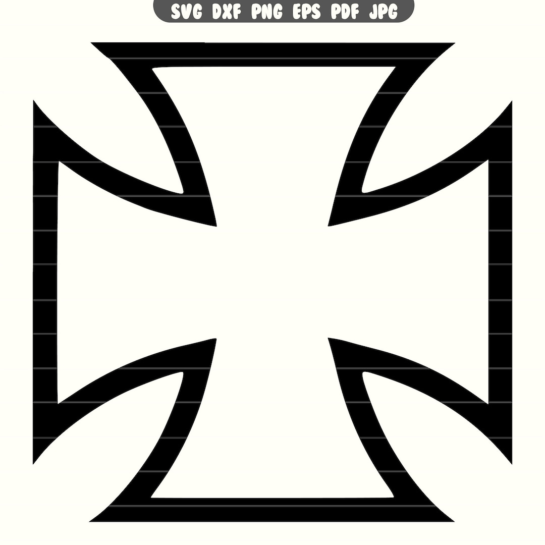 Iron Cross SVG, Iron Cross DXF, Iron Cross PNG, Iron Cross Clipart ...