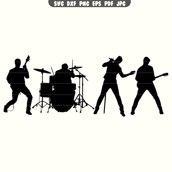Rock Band Svg - Etsy