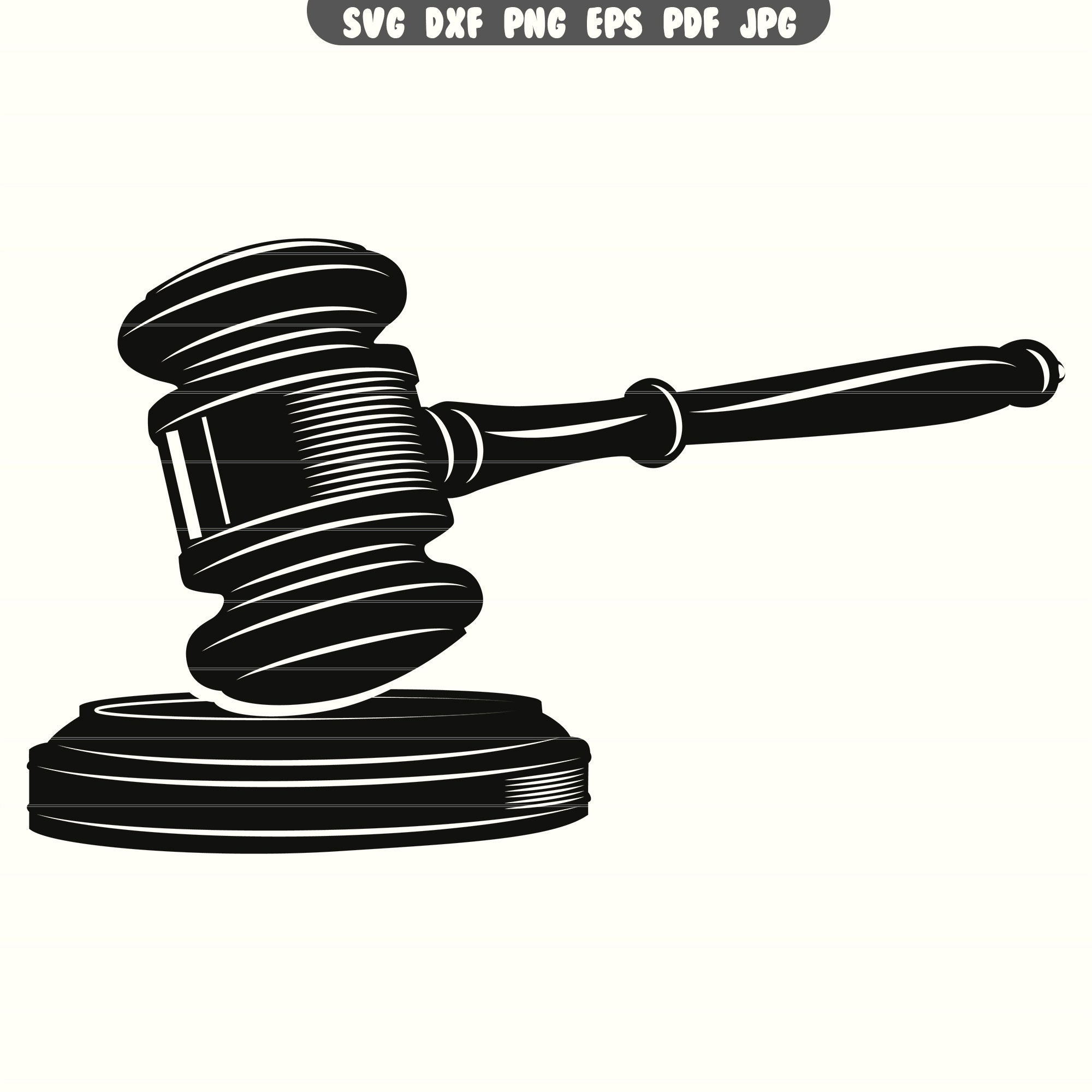 Gavel SVG, Gavel DXF, Gavel PNG, Gavel Cut File, Gavel Clipart Instant ...