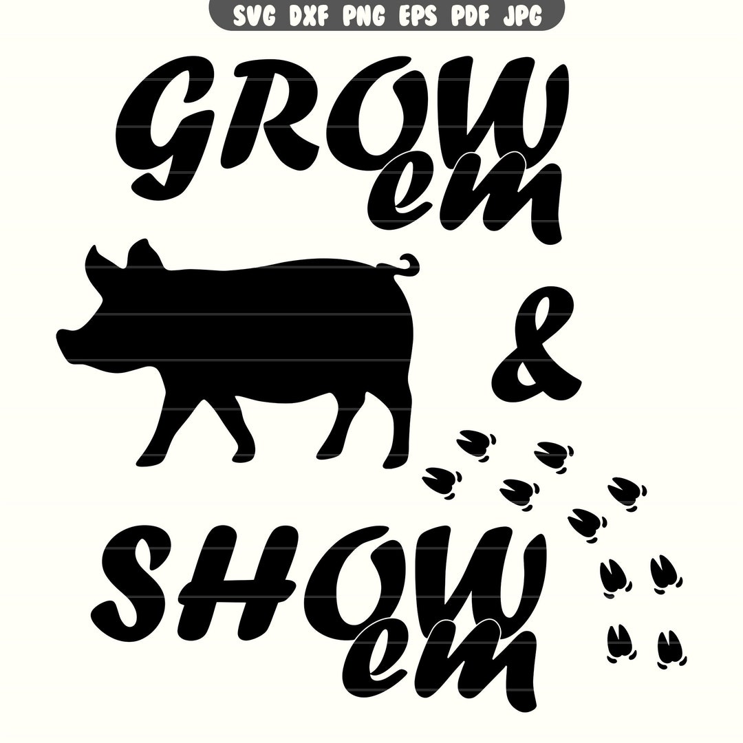 Show Pig SVG, Show Pig DXF, Show Pig PNG, Show Pig Clipart, Show Pig ...